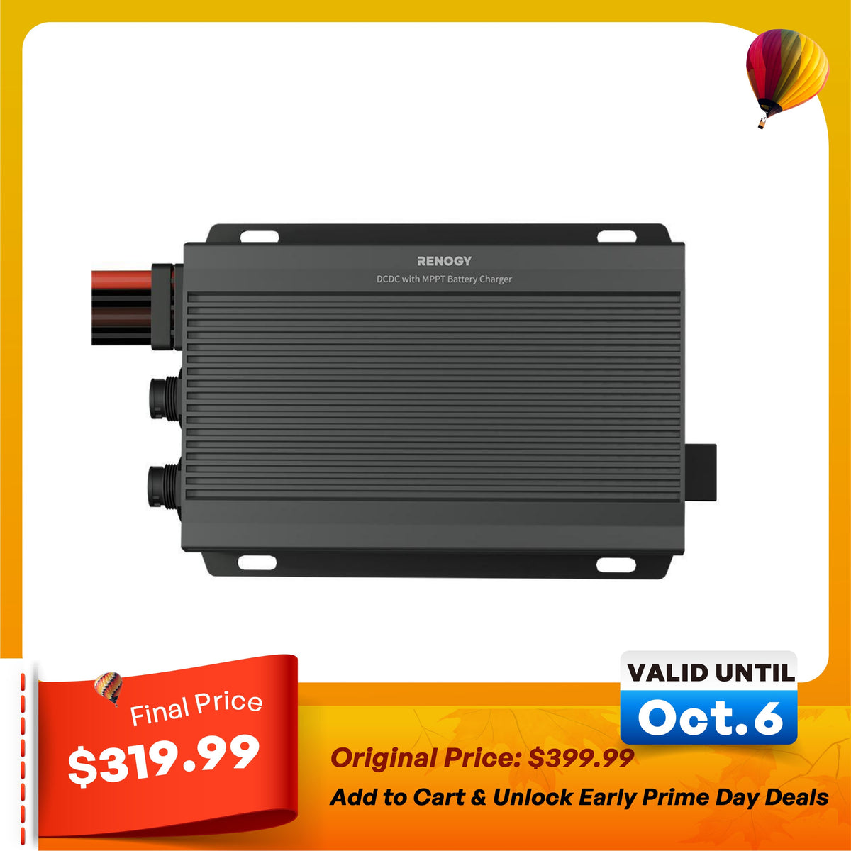 12V/24V IP67 50A DC-DC Battery Charger with MPPT | Renogy US