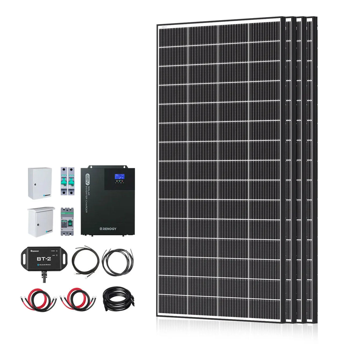 Renogy 1200W/2500W/4800W 48V Monocrystalline Solar Cabin Kit | Renogy US