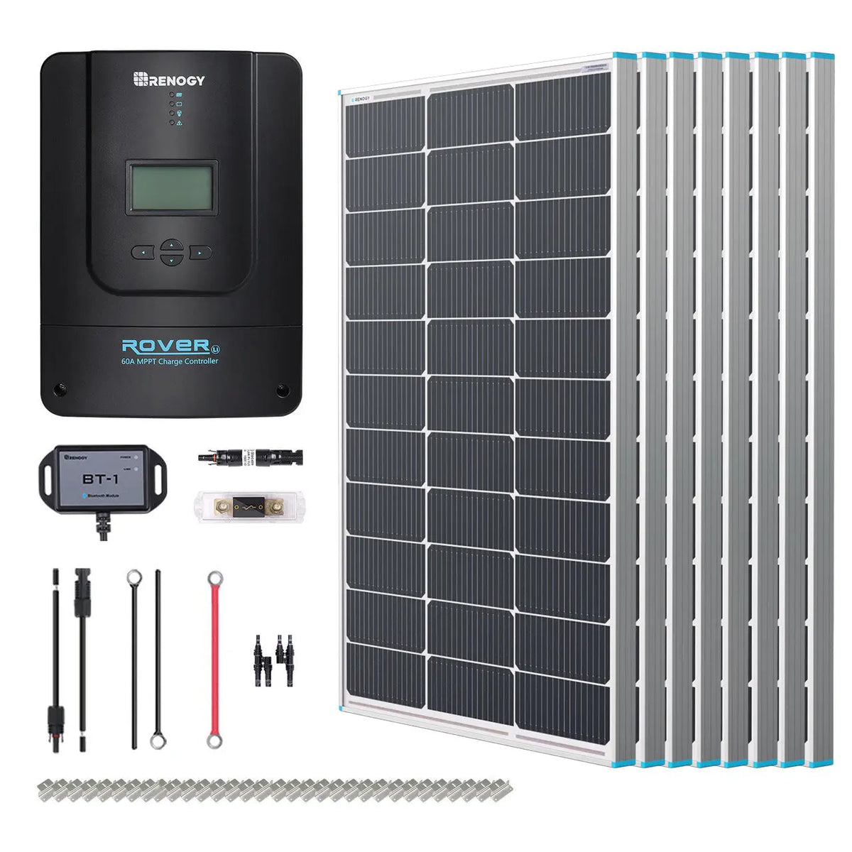 800W 12V/24V Monocrystalline Solar Premium Panel Kit | Renogy Solar ...